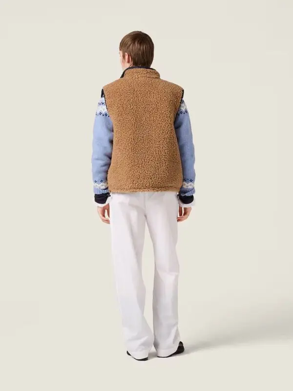 Miu Miu Teddy Down Vest - Brown