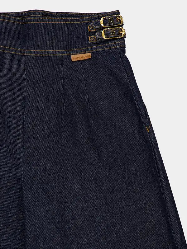 Zimmermann Night Sky Rebellion Denim Tailored Trousers - Blue