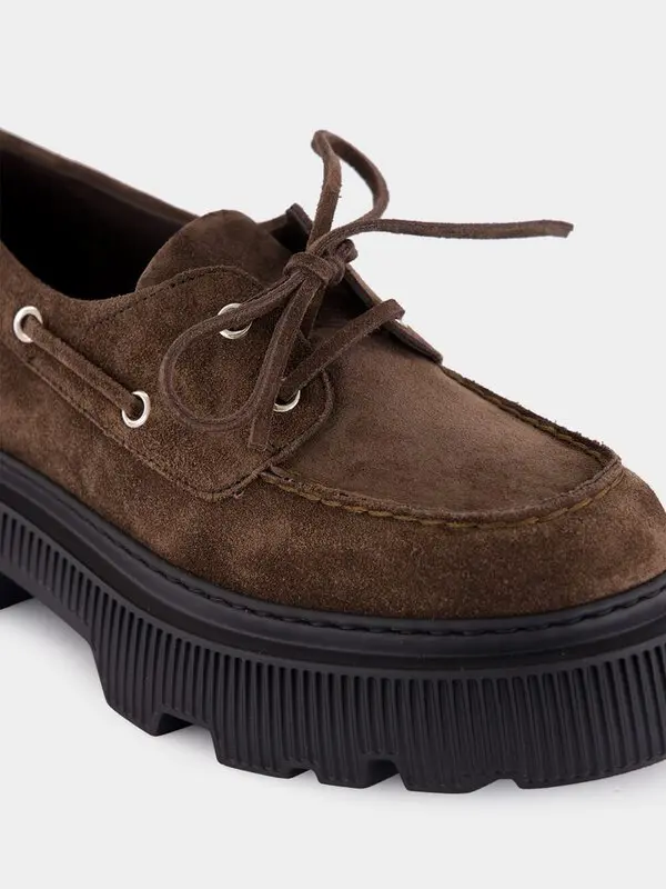 Santoni Suede Platform Loafers