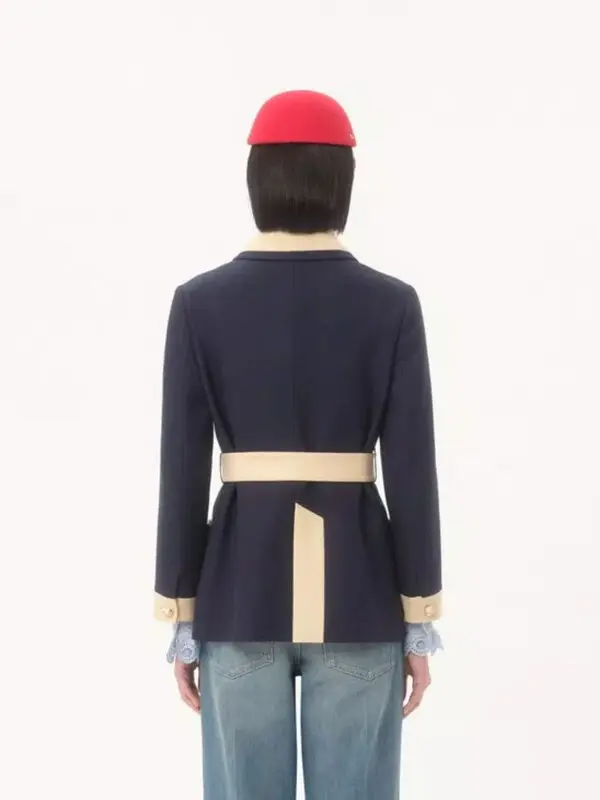 Valentino Garavani Belted Pea Coat - Blue