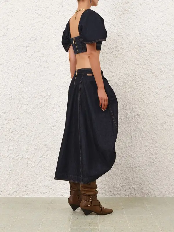 Zimmermann Rebellion Denim Bodice - Blue