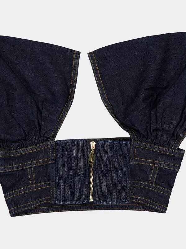 Zimmermann Rebellion Denim Bodice - Blue