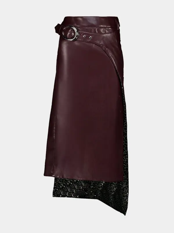 Rabanne Vegan Leather Midi Skirt