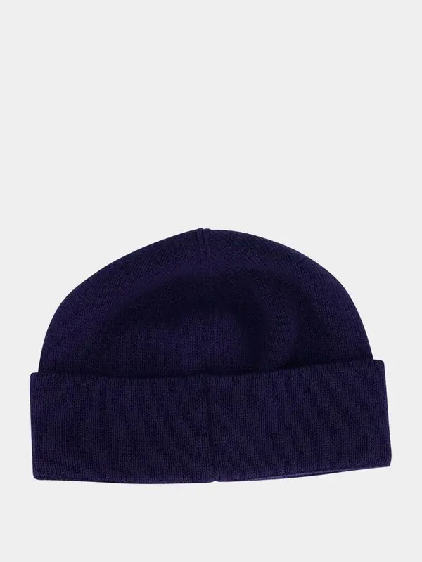 Valentino Garavani Embroidered Wool Beanie - Blue