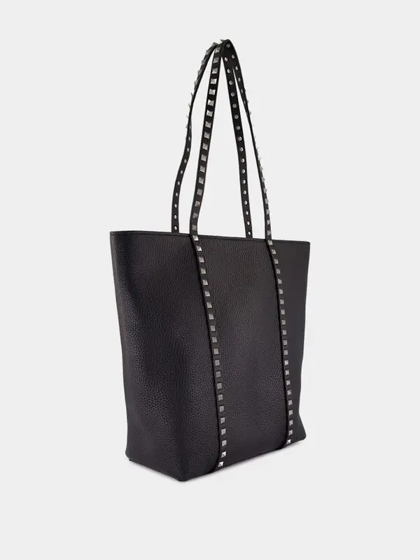 Valentino Garavani Rockstud Leather Tote Bag - Black
