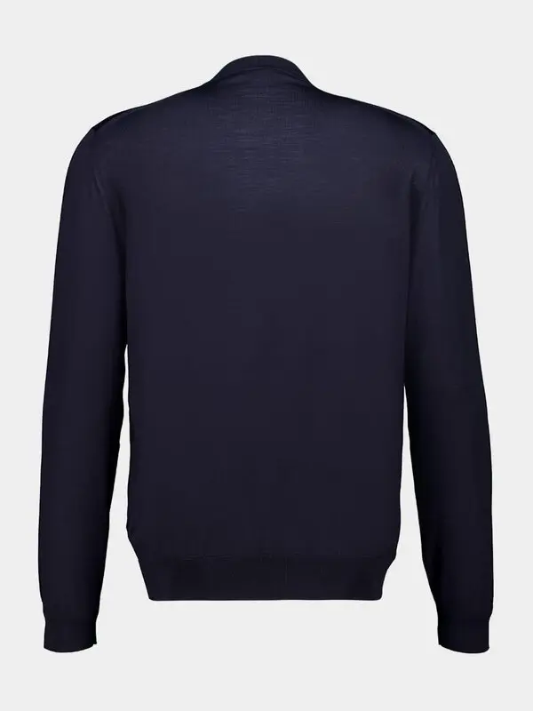 Prada Virgin Wool Crew-neck Sweater - Blue