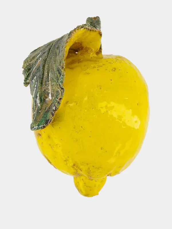 STUDIO BONGARD Medium Ceramic Lemon Sculpture - Yellow