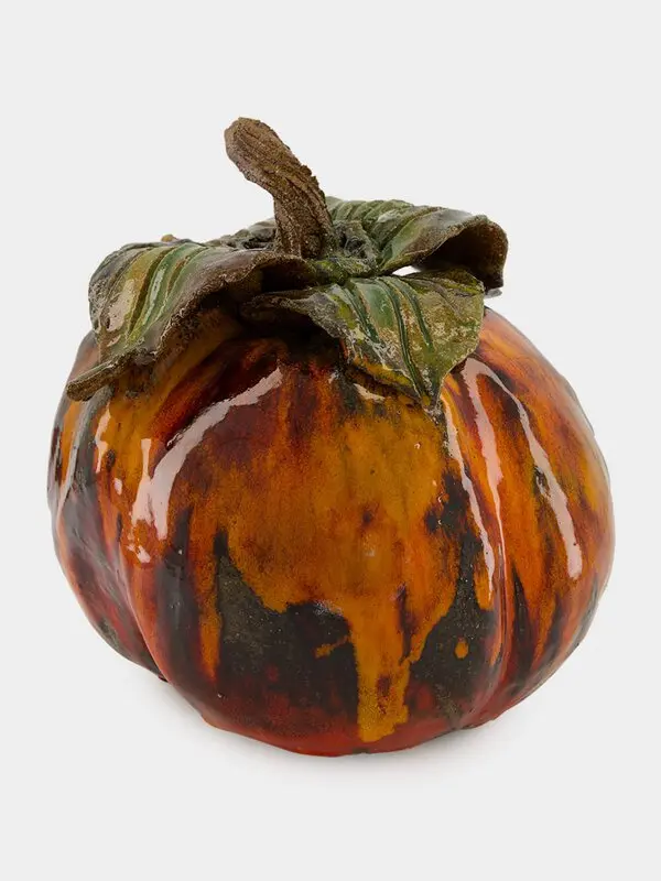 STUDIO BONGARD Extra Large Ceramic Persimmon Sculpture - Orange