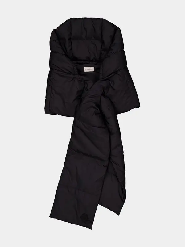 Moncler Hooded Down Scarf - Black
