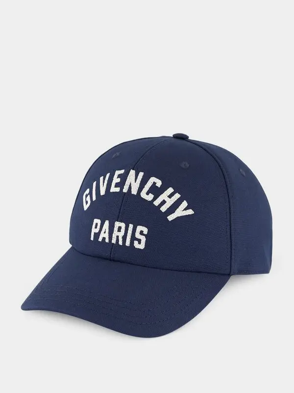 Givenchy Cotton Cap With Embroidered Logo - Blue