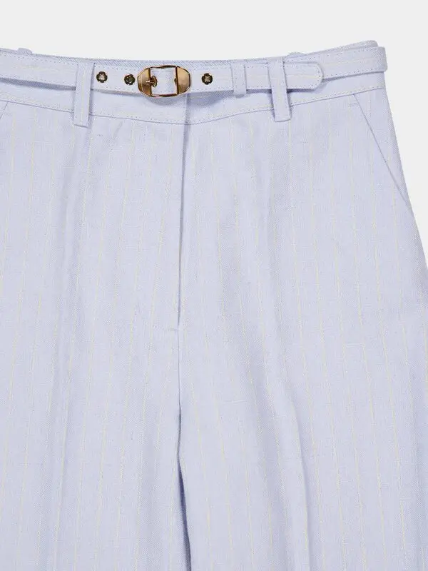 Zimmermann Pinstripe Linen Trousers