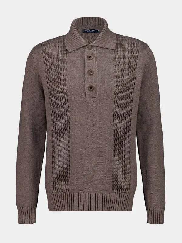 Frescobol Carioca Cedra Grey Romano Cotton-cashmere Polo