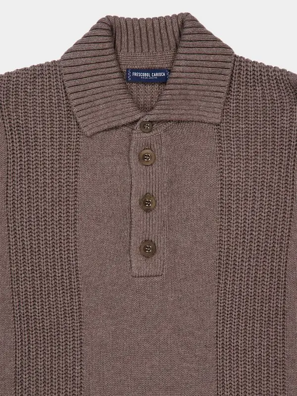 Frescobol Carioca Cedra Grey Romano Cotton-cashmere Polo