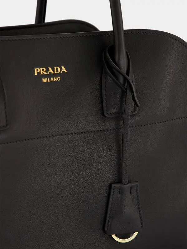 Prada Leather Tote Bag - Black
