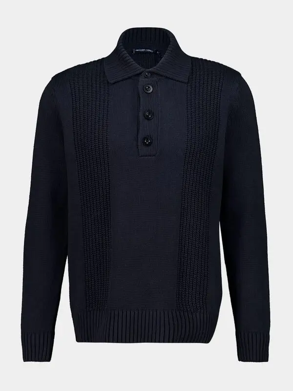 Frescobol Carioca Cotton-cashmere Polo Jumper - Blue