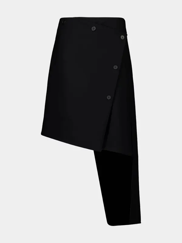 COURREGES Oblique Polywool Skirt - Black