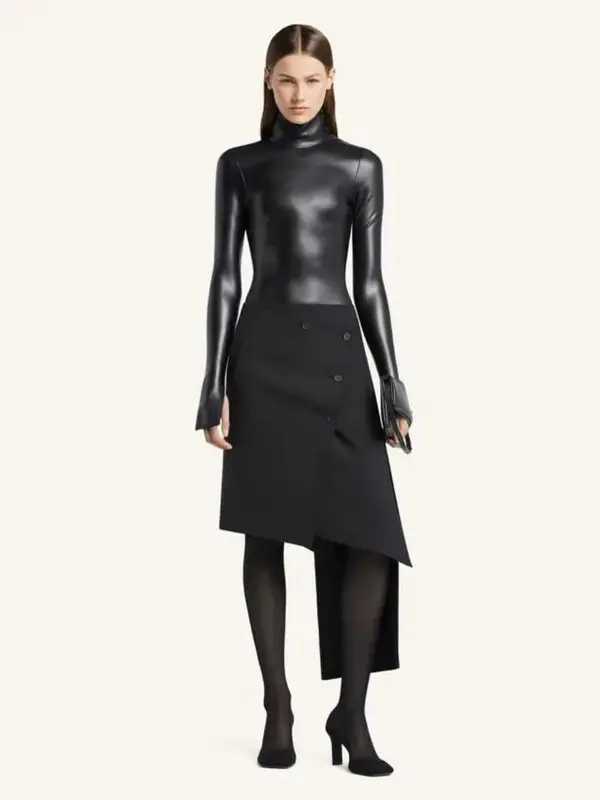COURREGES Oblique Polywool Skirt