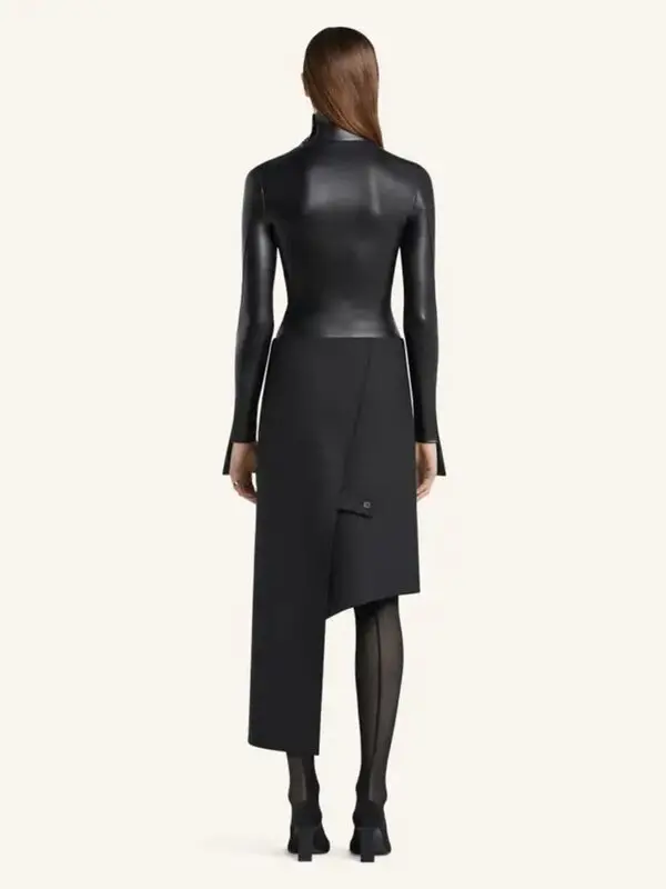 COURREGES Oblique Polywool Skirt