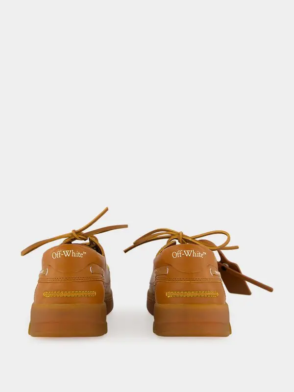 Off-White Leather Hybrid Boat Shoes