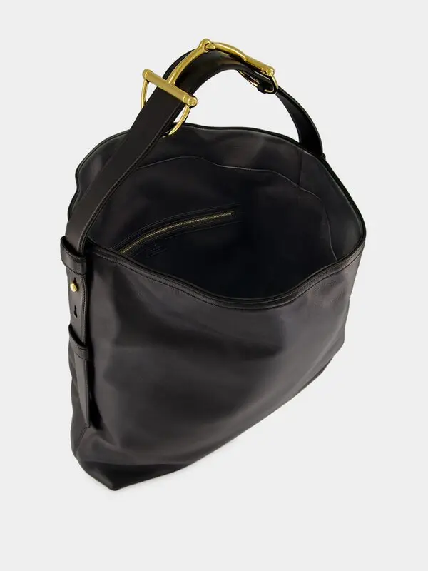 Gucci Leather Beatrix Large Tote Bag - Black