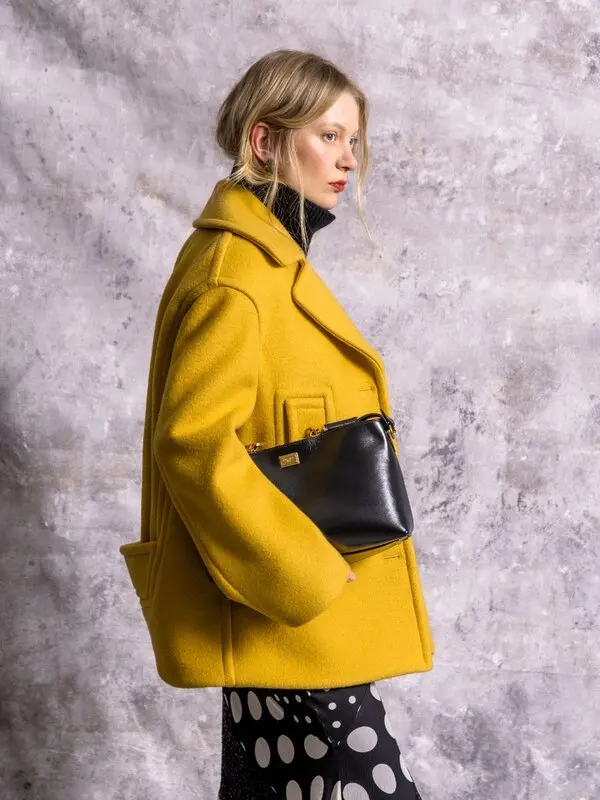 Gucci Dusty Wool Buttoned Coat