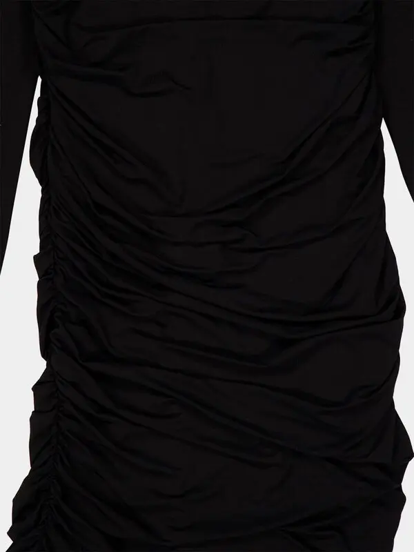 Balmain Pleated Jersey Midi Dress