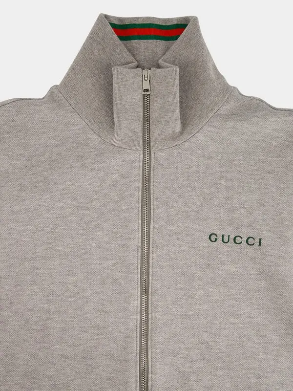 Gucci Mélange Cotton Zip Jacket