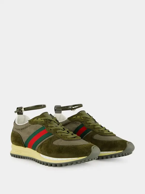 Gucci Re-motion Gg Nylon Trainers - Green