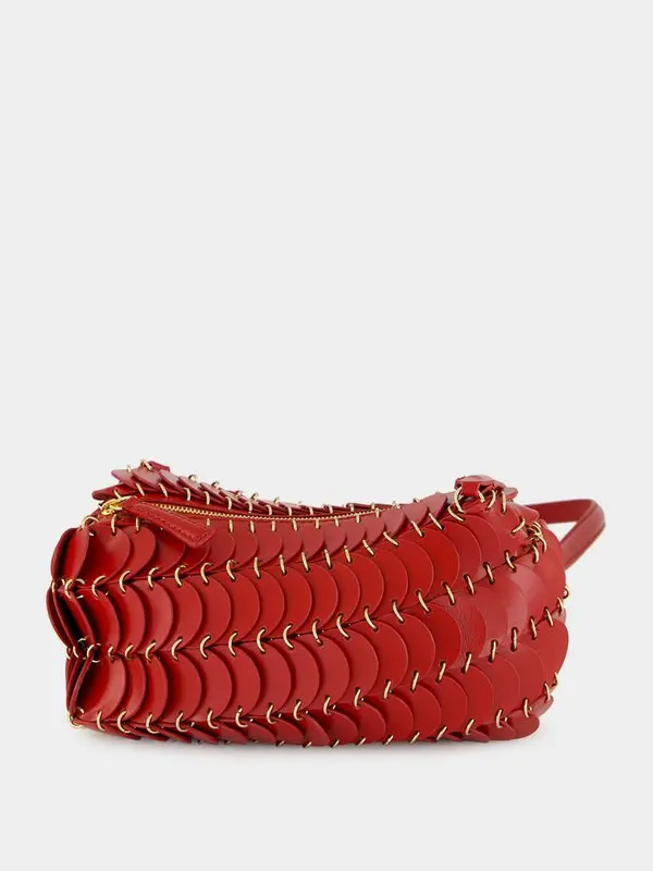 Rabanne Paco Crossbody Leather Bag - Red