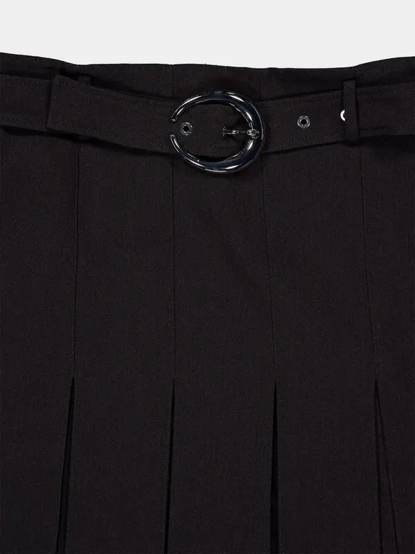 Rabanne Pleated Mini Skirt With Belt