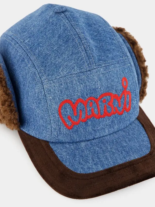 Marni Denim Aviator Baseball Cap