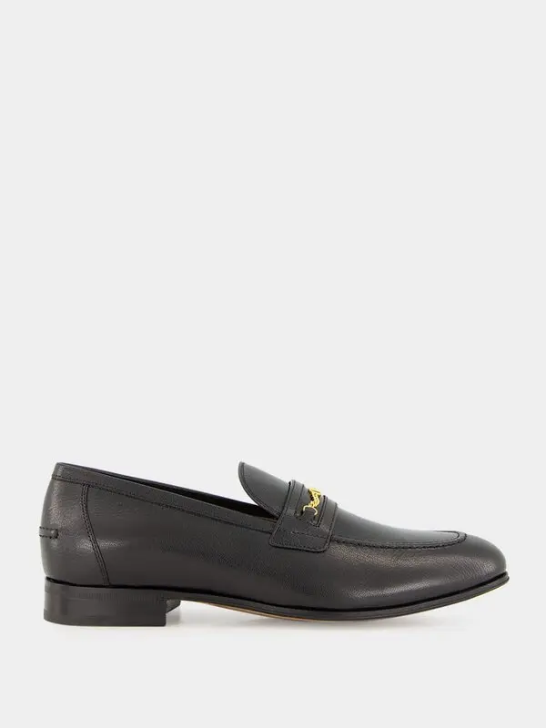 Valentino Garavani Vlogo Signature Kidskin Loafers - Black