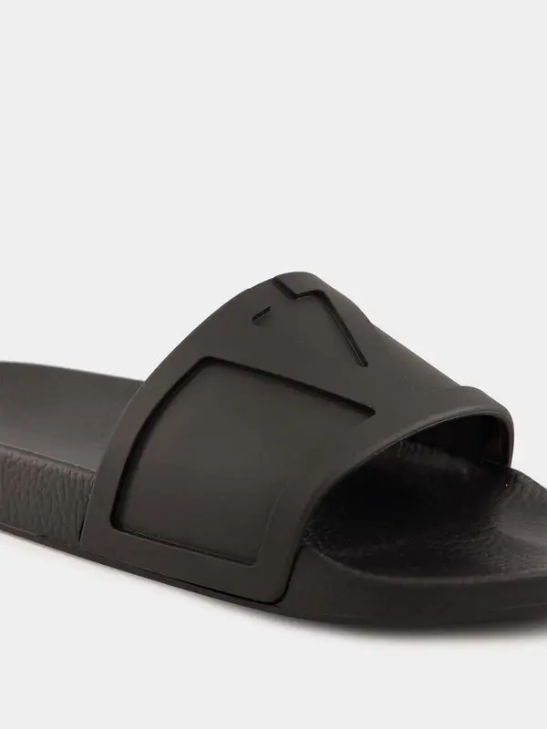 Valentino Garavani Vlogo Poolside Slides - Black