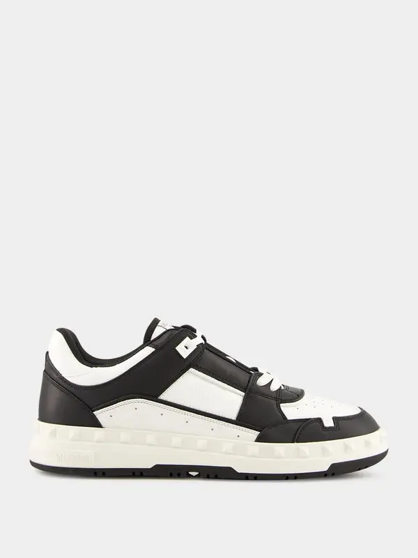 Valentino Garavani Freedots Calfskin Low-top Sneakers - Multicolour