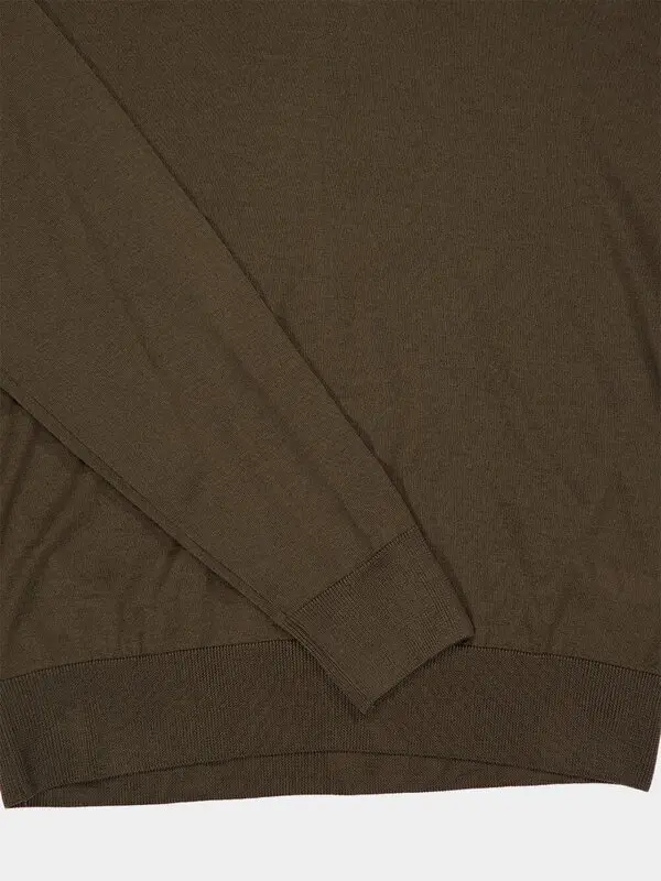 PIACENZA CASHMERE 1733 V-neck Virgin Wool Jumper - Green