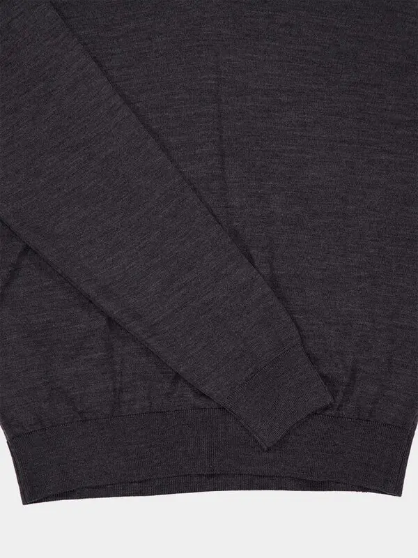 PIACENZA CASHMERE 1733 Virgin Wool V-neck Jumper - Grey
