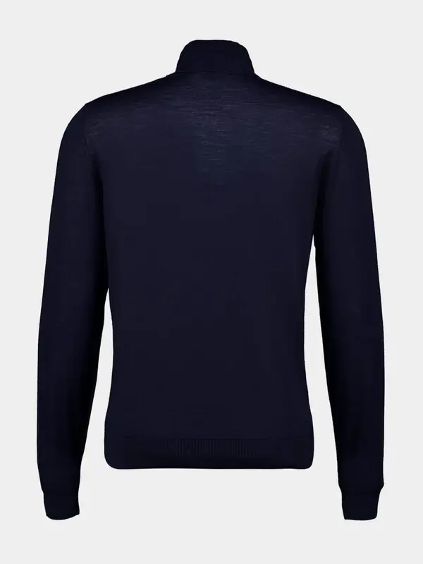 PIACENZA CASHMERE 1733 Virgin Wool High-neck Jumper - Blue