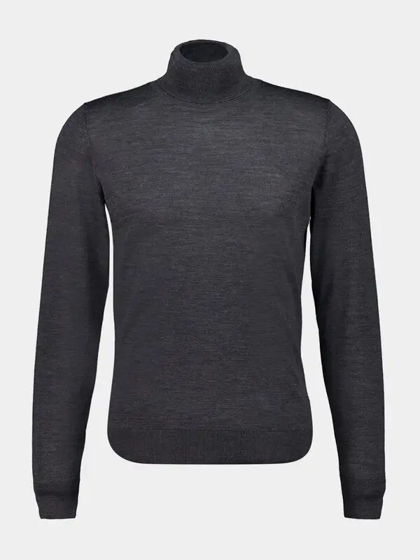 PIACENZA CASHMERE 1733 Virgin Wool High-neck Jumper - Grey