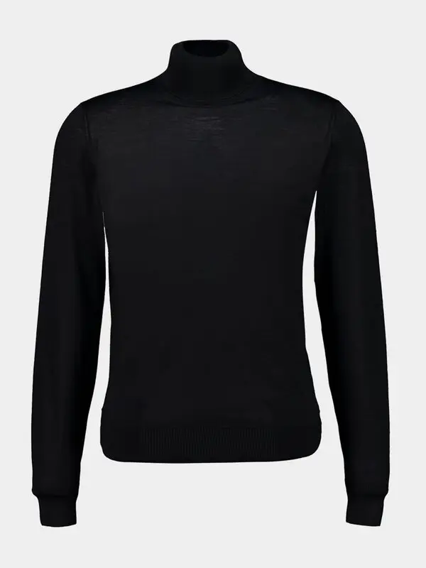 PIACENZA CASHMERE 1733 Virgin Wool High-neck Jumper - Black