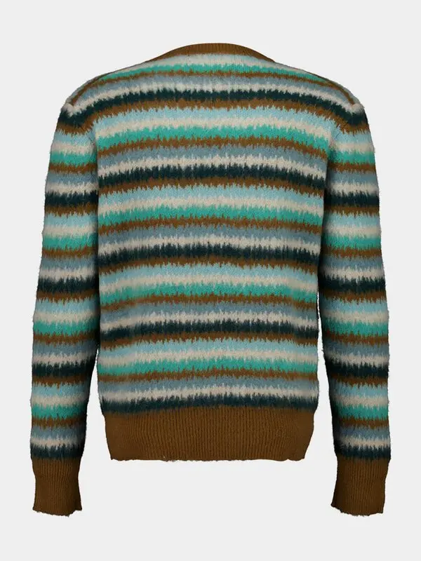 PIACENZA CASHMERE 1733 Multicolour Brushed Cashmere Crewneck Jumper