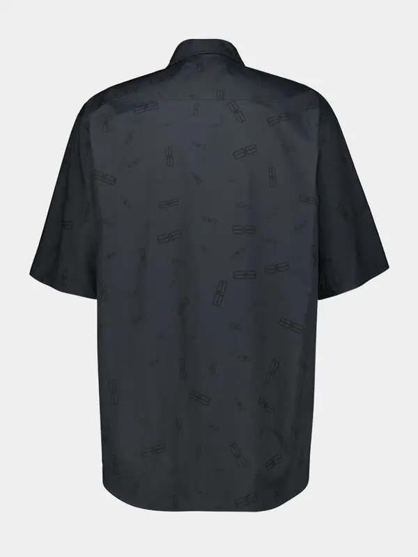 Balenciaga Dark Short-sleeve Cotton Shirt