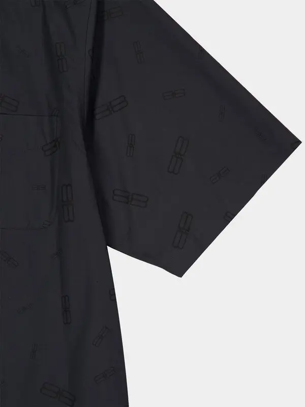 Balenciaga Dark Short-sleeve Cotton Shirt