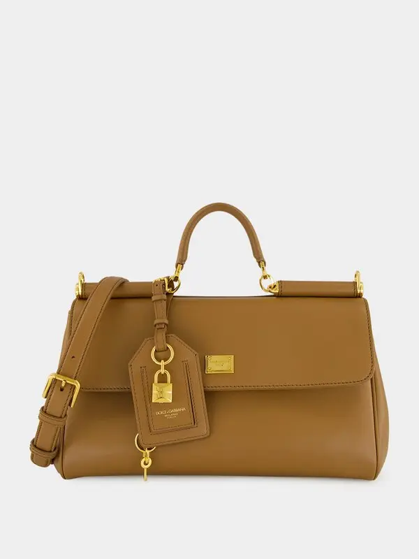 Dolce & Gabbana My Sicily Leather Handbag - Brown