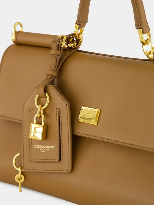 Dolce & Gabbana My Sicily Leather Handbag
