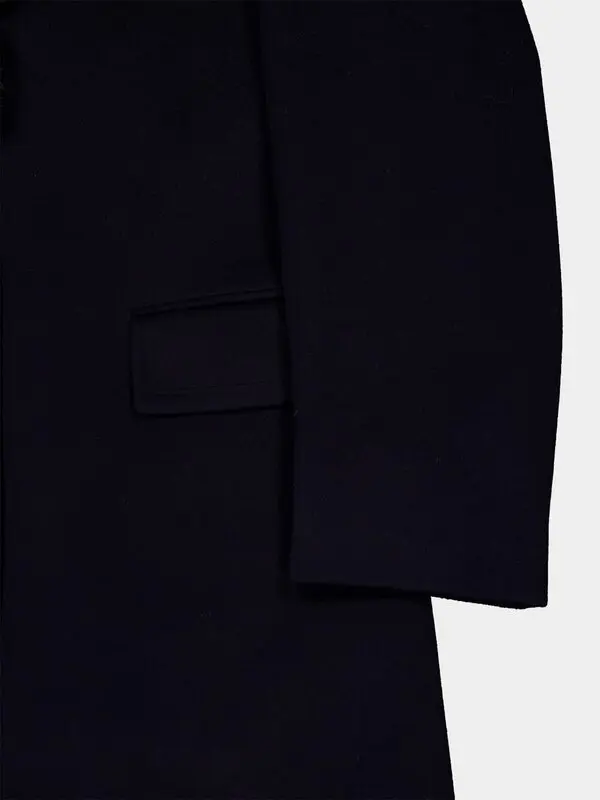 Prada Wool & Cashmere Single-breasted Coat With Shearling Collar