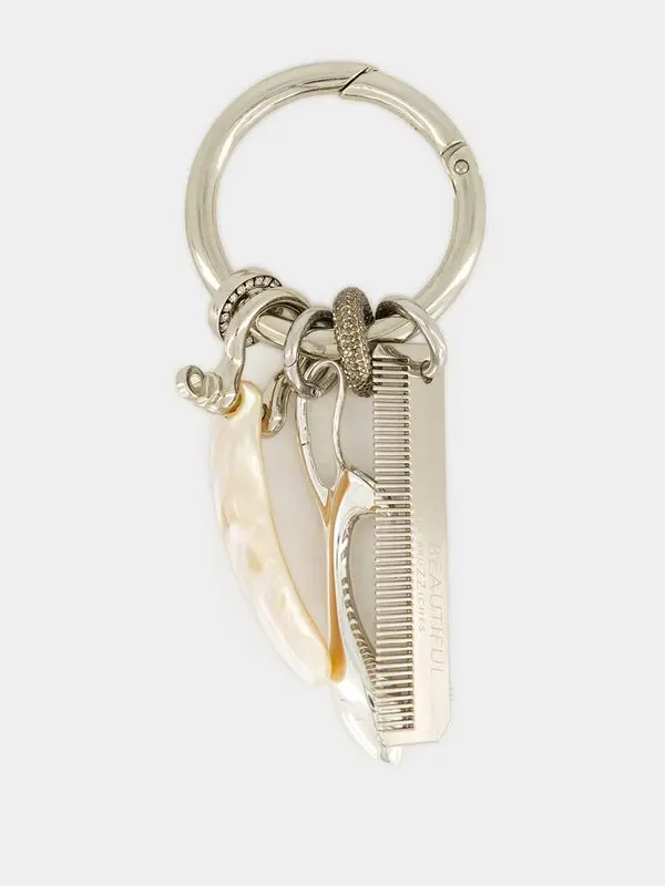 Benedetta Bruzziches Chatelaine Petite Platinum Keyring - Silver
