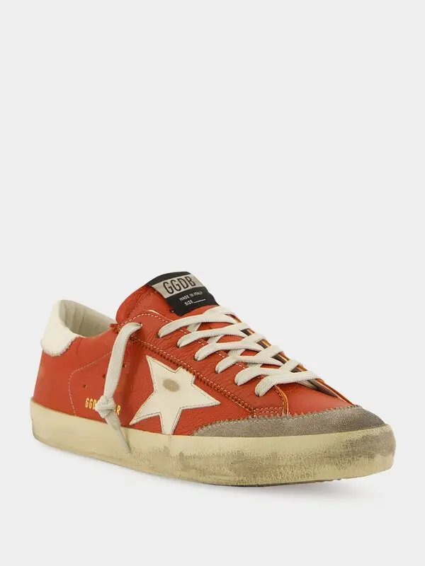 GOLDEN GOOSE Super Star Leather Sneakers - Orange