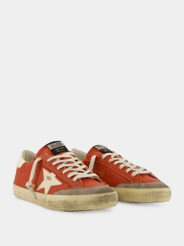GOLDEN GOOSE Super Star Leather Sneakers - Orange