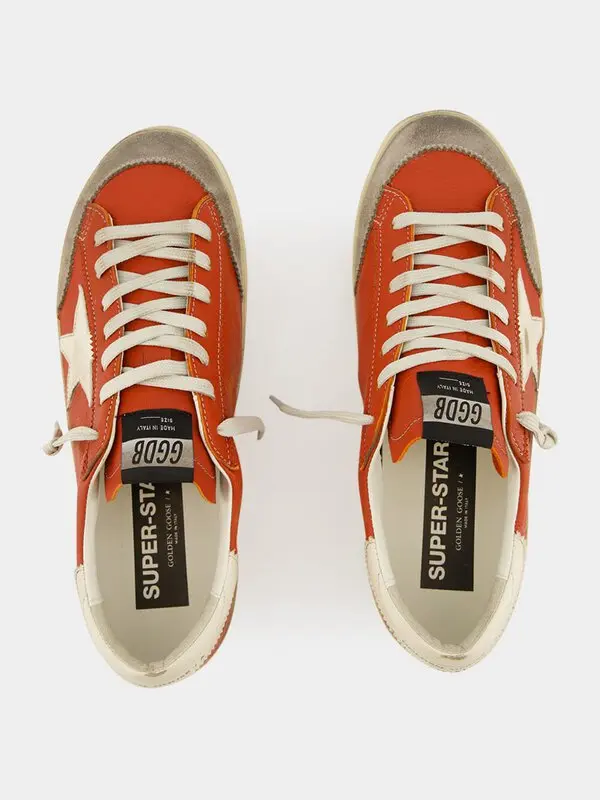 GOLDEN GOOSE Super Star Leather Sneakers - Orange