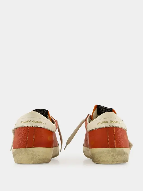 GOLDEN GOOSE Super Star Leather Sneakers - Orange